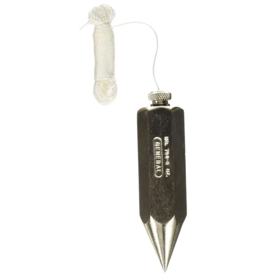 General Tools Steel Plumb Bob 8oz Precision Alignment Tool